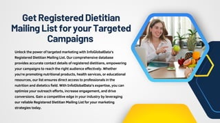 Connect with Dietitians and Boost Sales Using Dietitian Email List | PPT