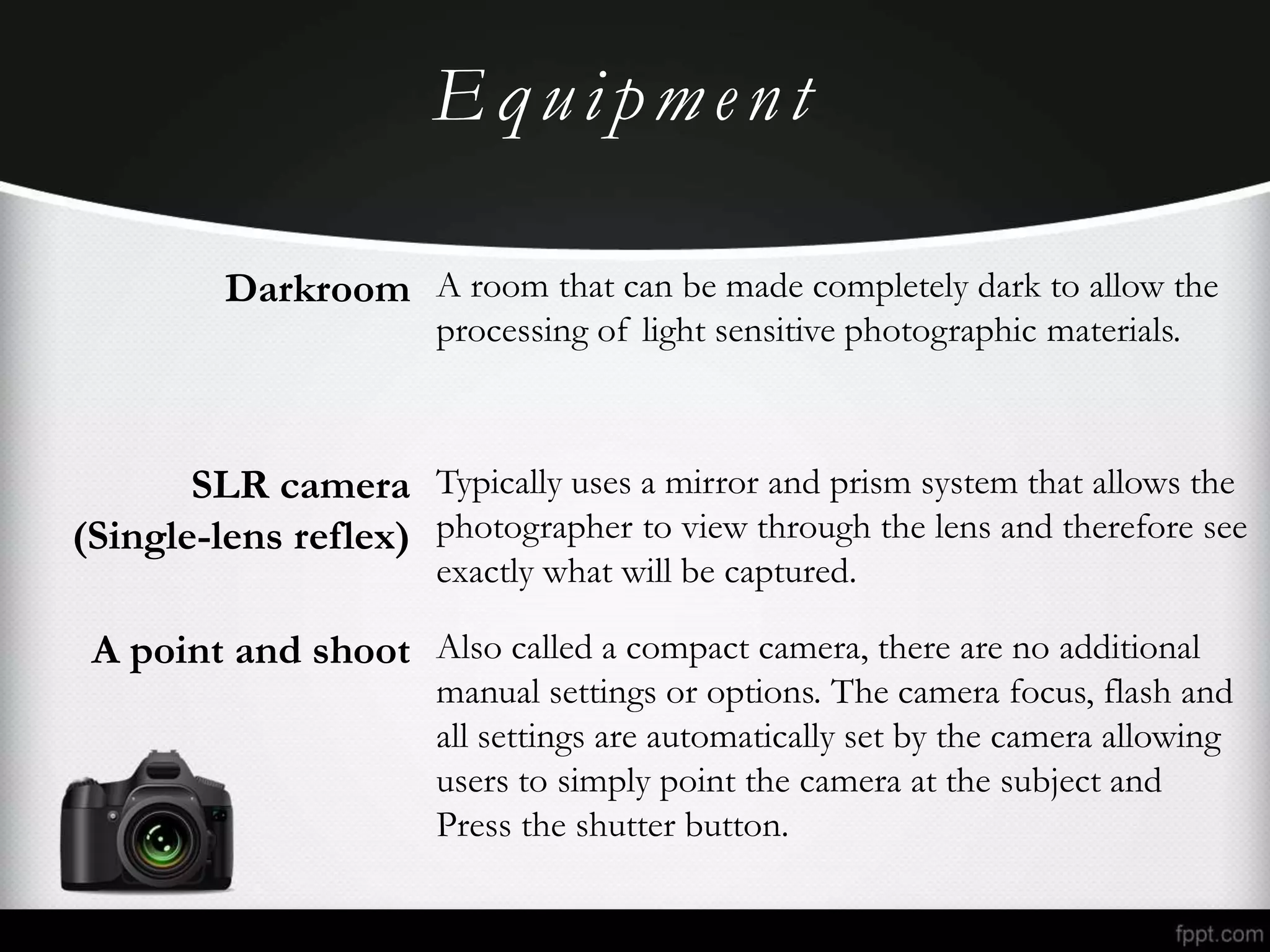 Photography vocabulary | PPTX