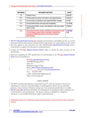 Pci Local Bus Specification Revision 30 Change Bar Pci | PDF