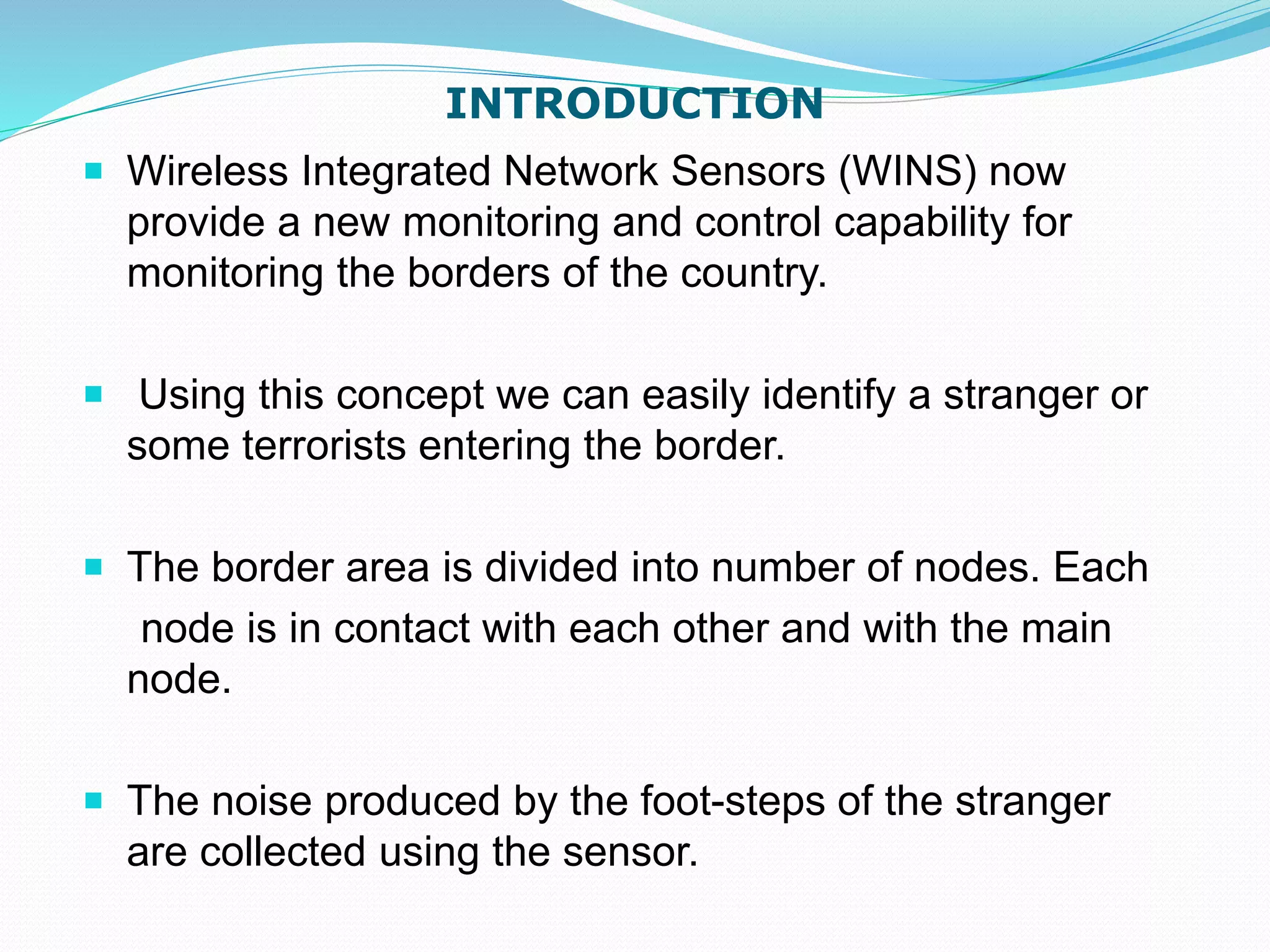 border-security-using-wins | PPTX