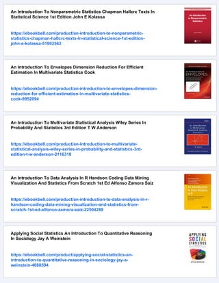 An Introduction To Statistics In Early Phase Trials Steven A Julious | PDF