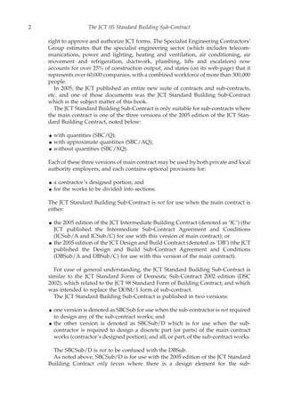 The Jct 05 Standard Building Subcontract Peter Barnesauth | PDF