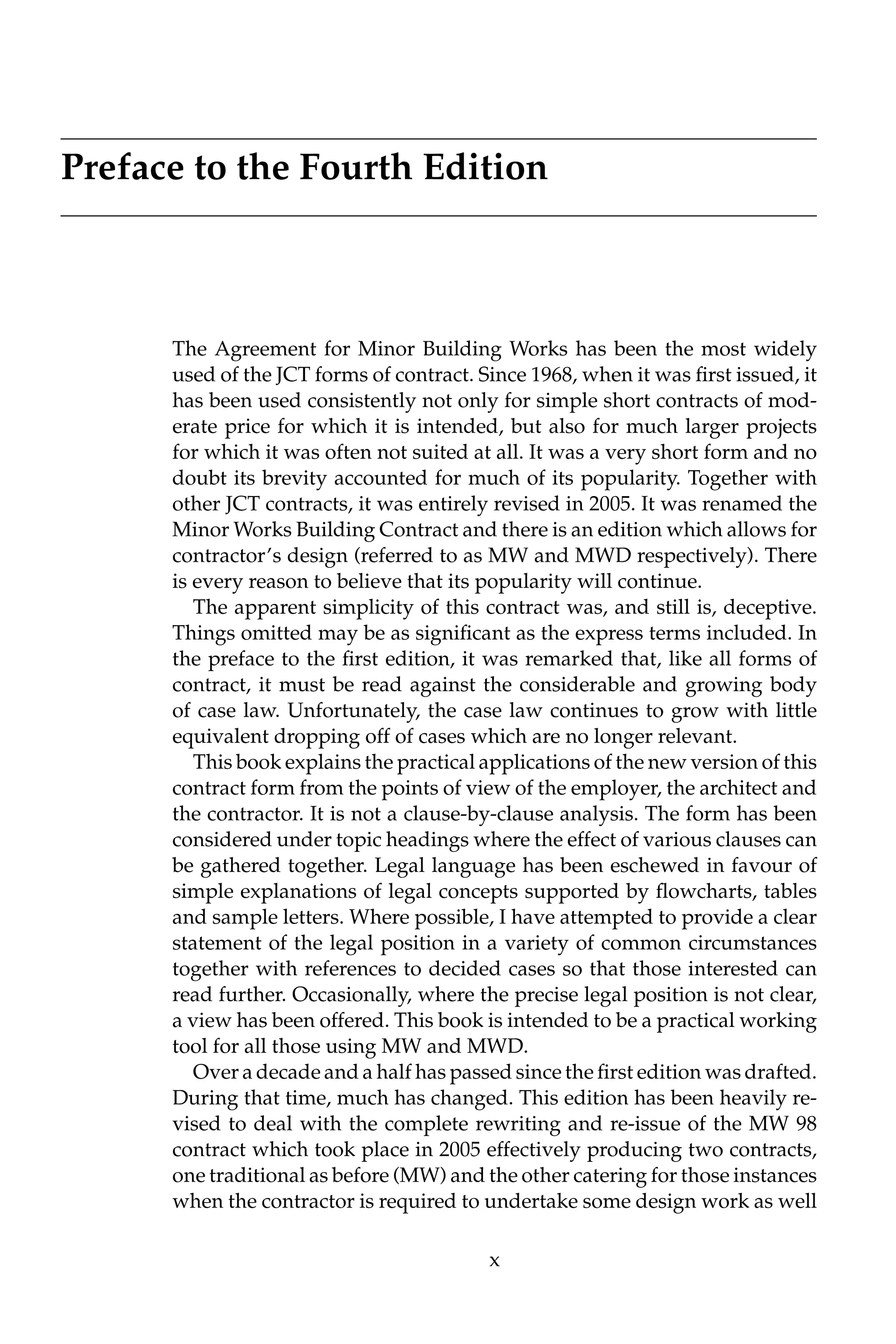 The Jct Minor Works Building Contracts 2005 Fourth Edition David Chappellauth | PDF