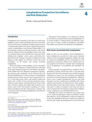 Multimodal Management Of Upper And Lower Extremity Lymphedema Mark V ...