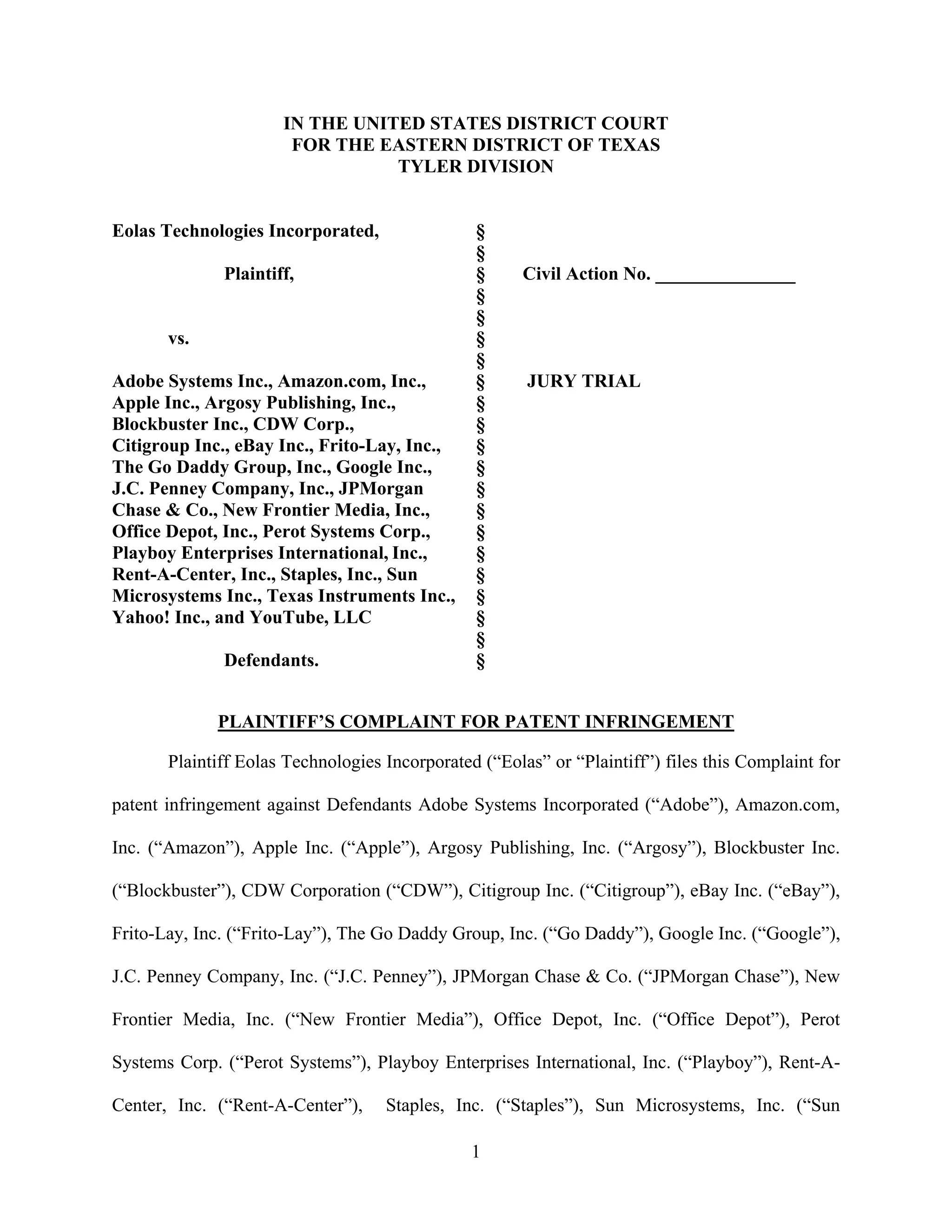 Eolas patent case file | PDF