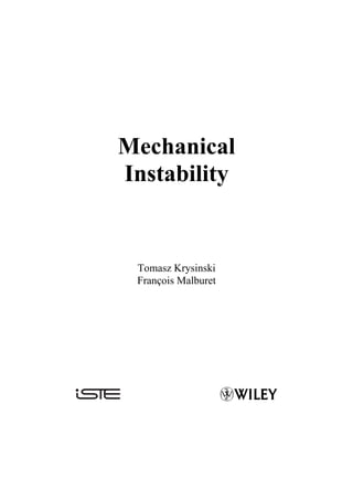 Mechanical Instability Tomasz Krysinski Francois Malburetauth | PDF