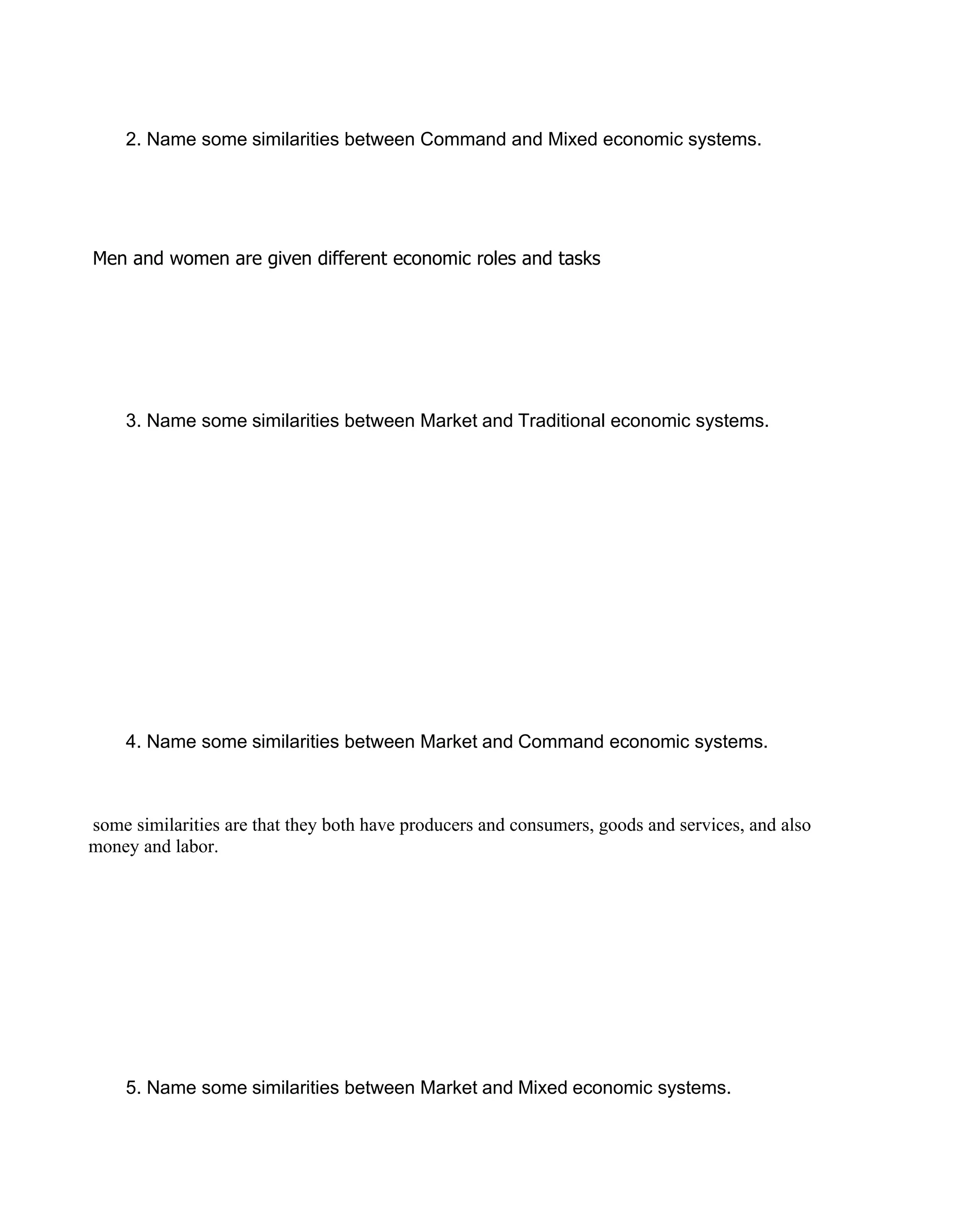 2.01 Comparing Economic Systems | PDF