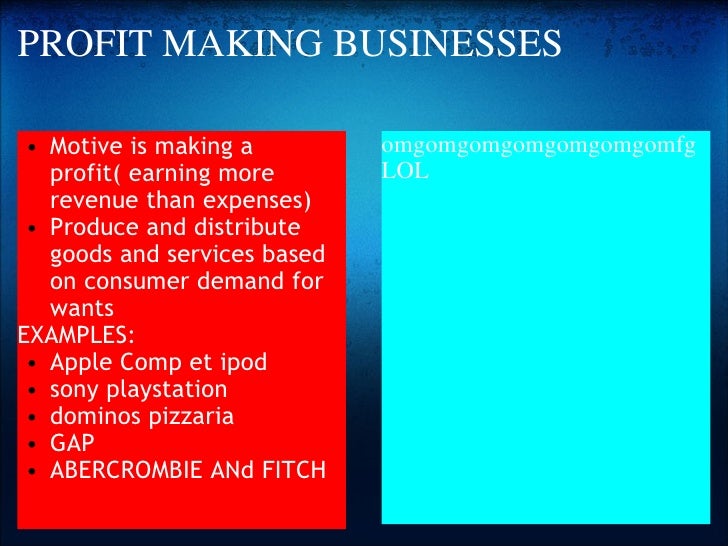 Profit Making Business