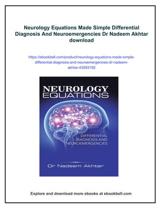 Neurology Equations Made Simple Differential Diagnosis And ...