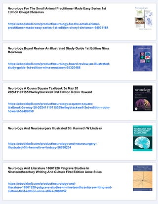 Neurology Equations Made Simple Differential Diagnosis And ...