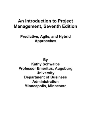 An Introduction To Project Management Seventh Edition Predictive Agile ...