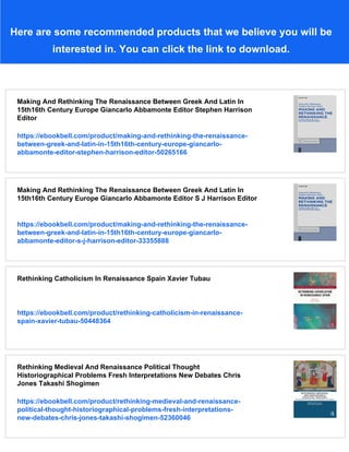 Rethinking Renaissance Objects Peta Motture Michelle Omalley | PDF