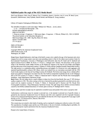 The Subseafloor Biosphere At Midocean Ridges William S D Wilcock | PDF