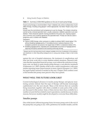 Using Insulin Pumps In Diabetes A Guide For Nurses And Other Health ...