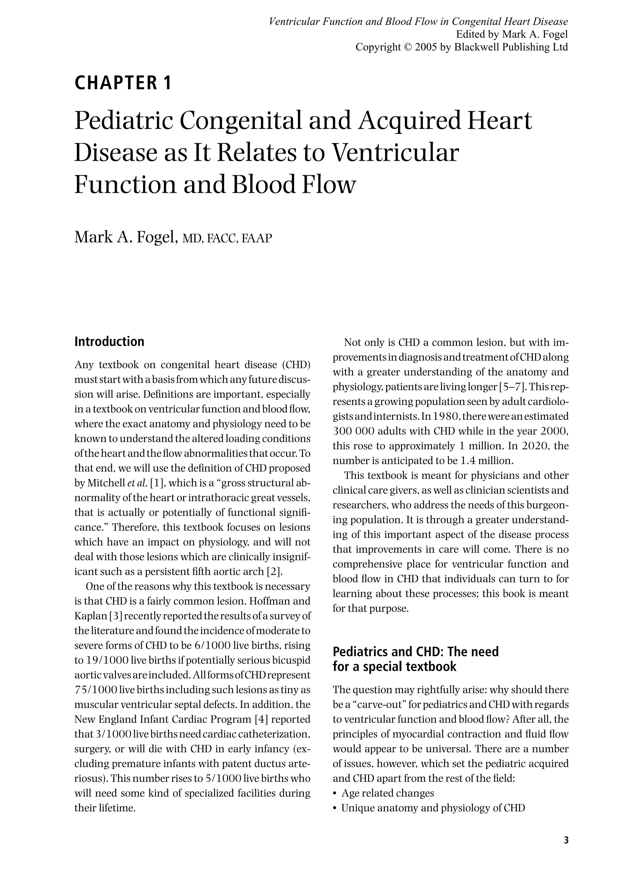 Ventricular Function And Blood Flow In Congenital Heart Disease Mark A ...