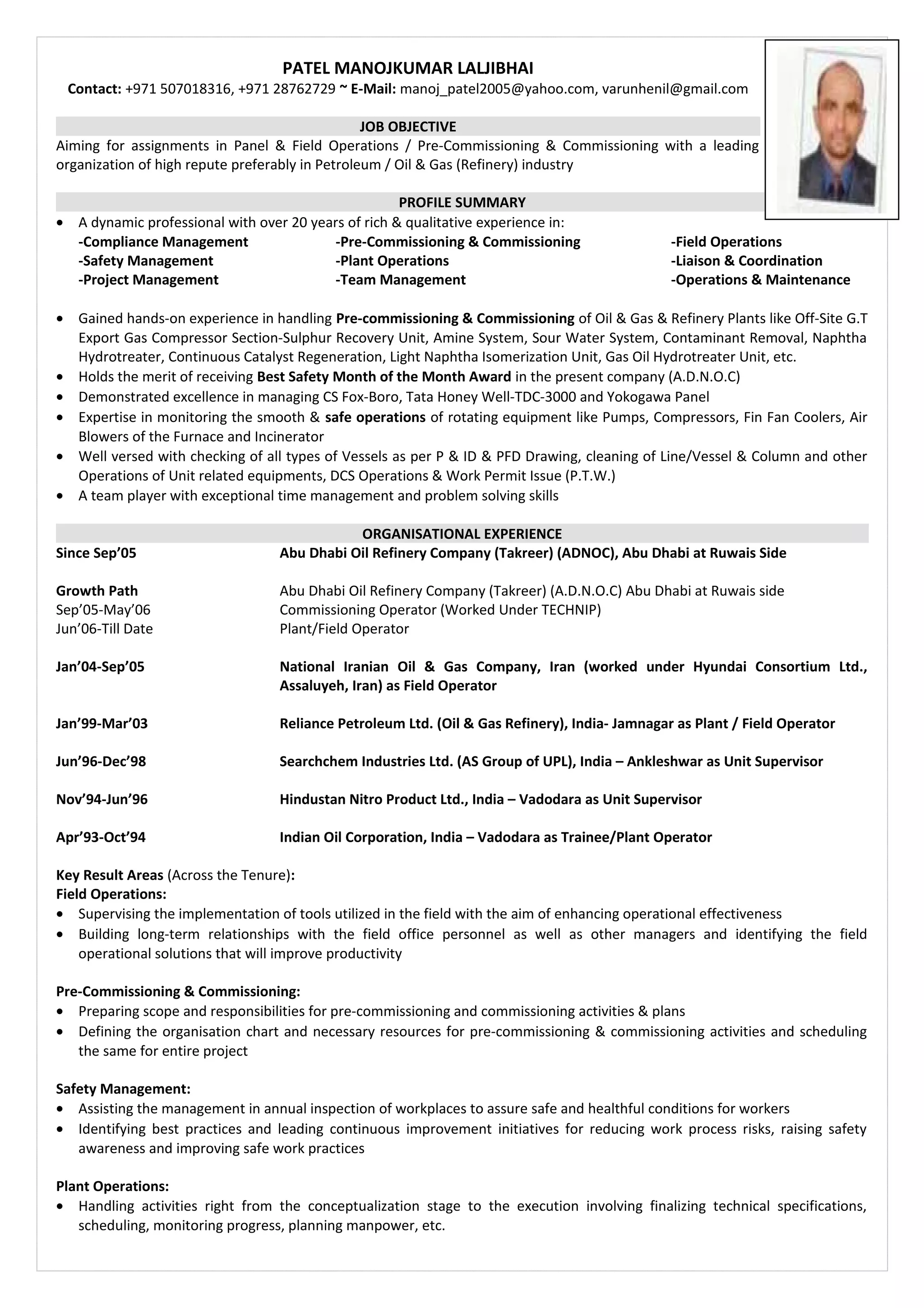 Manoj New Resume | DOC