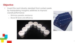 Silver Front Contact Paste for Photovoltaic Applications | PPTX