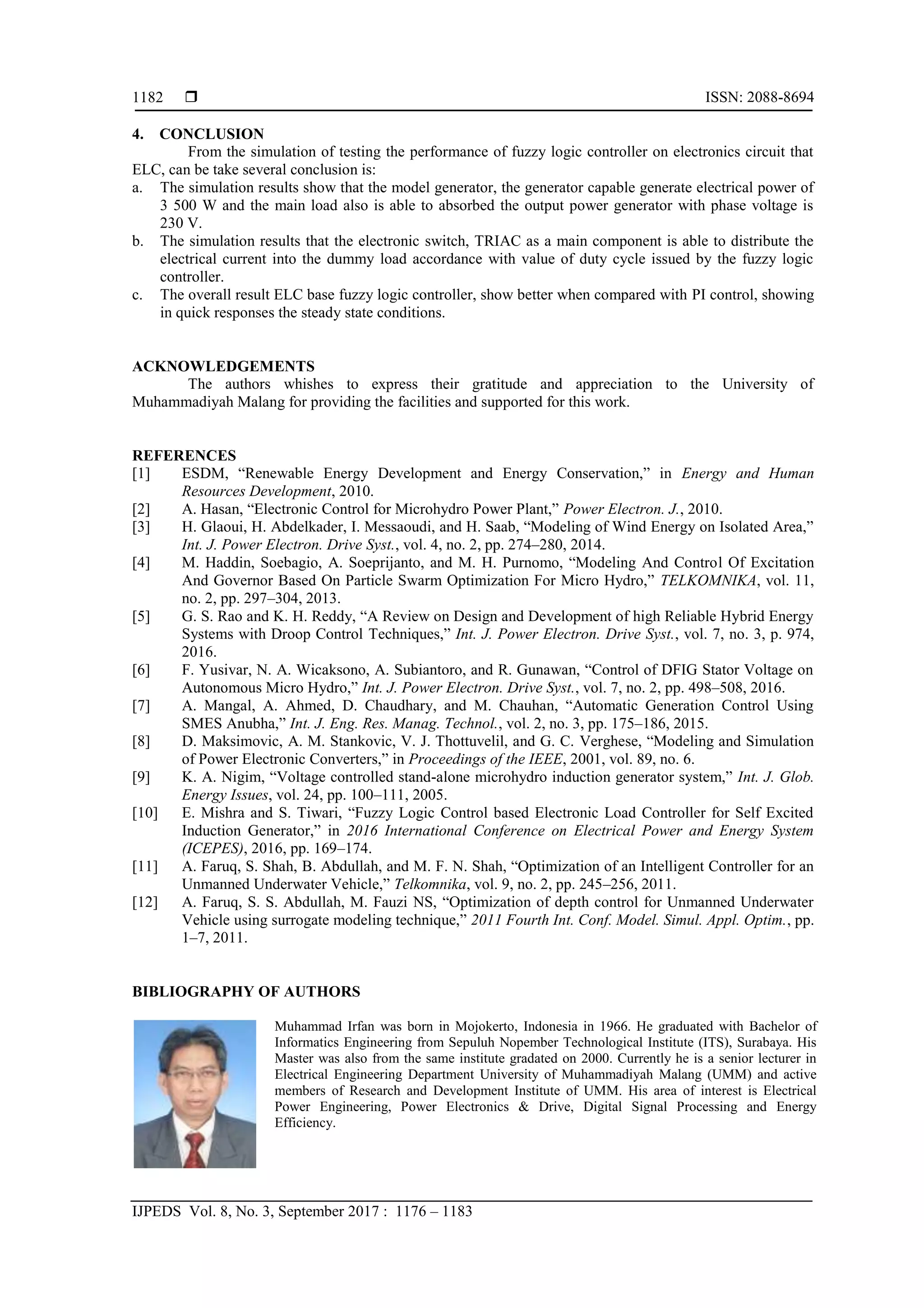 Performance Comparison of Fuzzy Logic and Proportional-integral for an ...