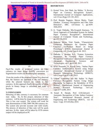 Counterfeit Currency Detection | PDF