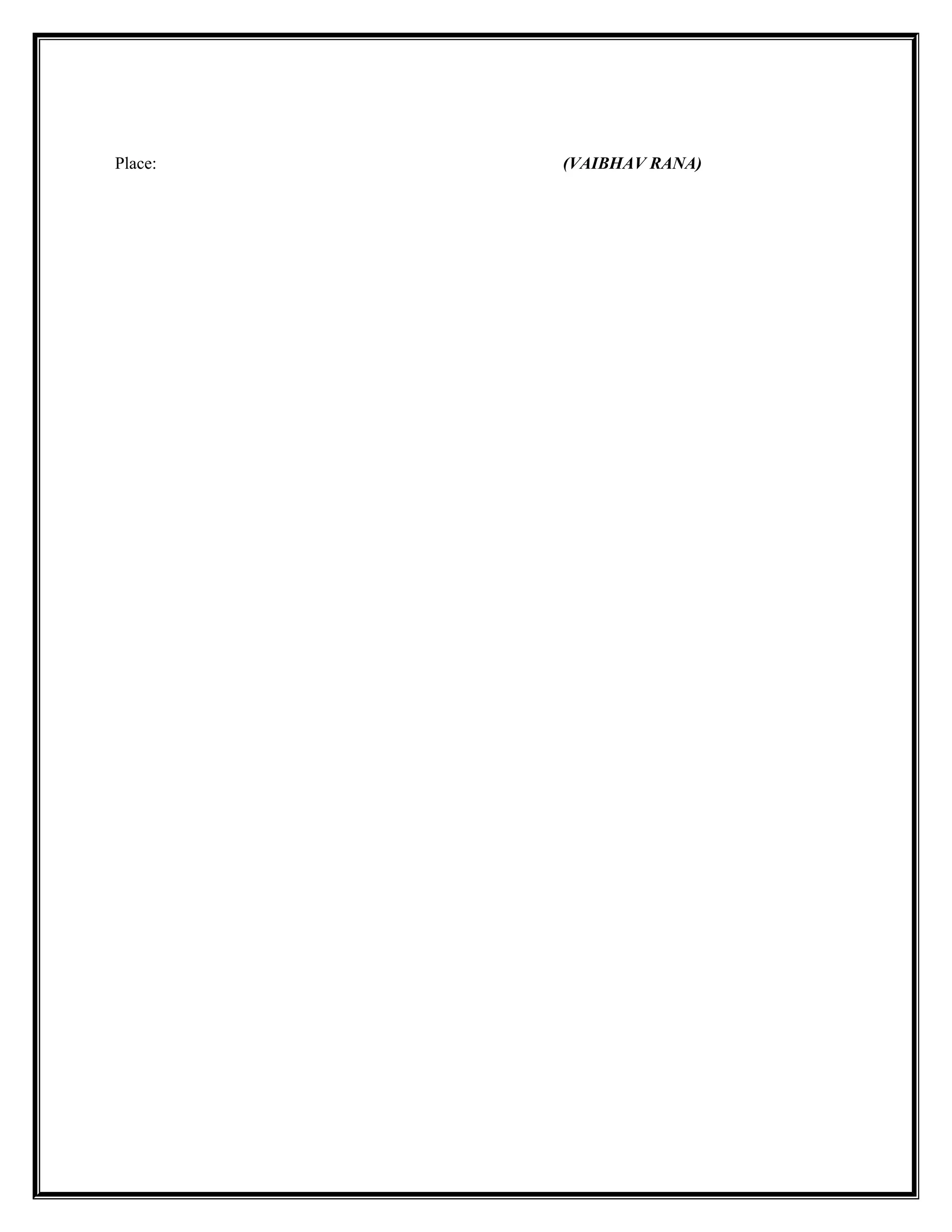 Vaibhav Resume | DOC