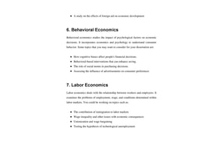 215 Economics Dissertation Topics and Research Ideas.pptx
