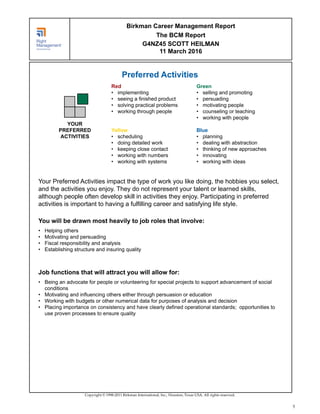 Birkman carreer Management Report (1) | PDF