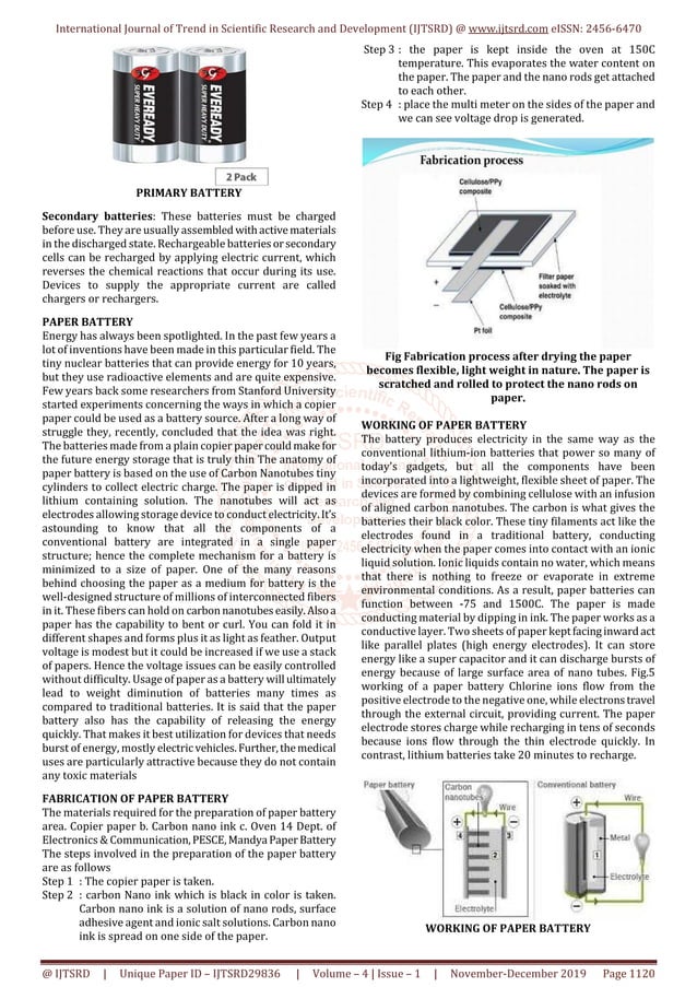 Paper Battery | PDF
