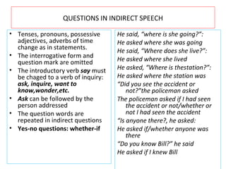 reported speech | PPT