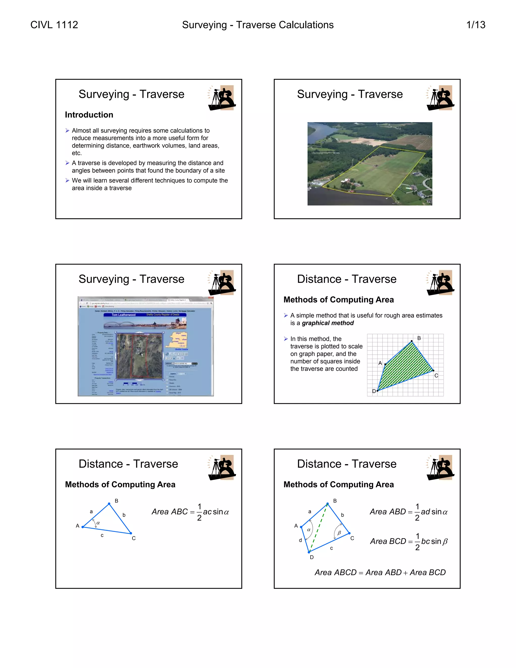 216 surveying traverse explained | PDF