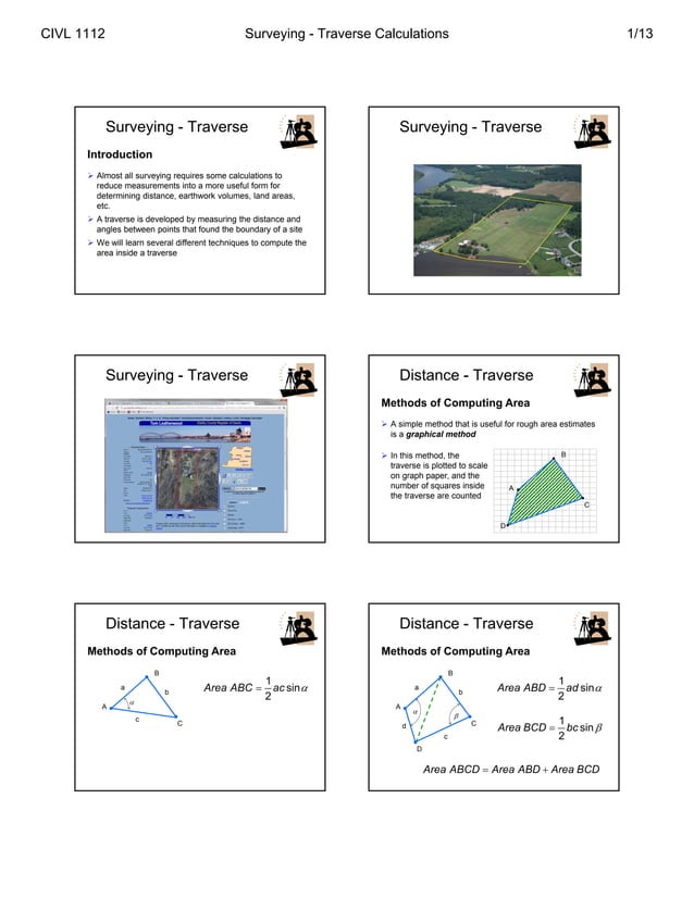 216 surveying traverse explained | PDF
