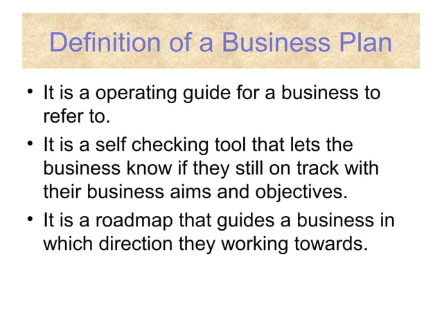 Components of a business plan | PPT
