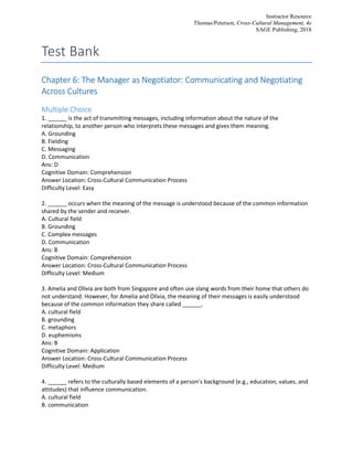 Cross Cultural Management Essential Concepts 4th Edition Thomas Test ...