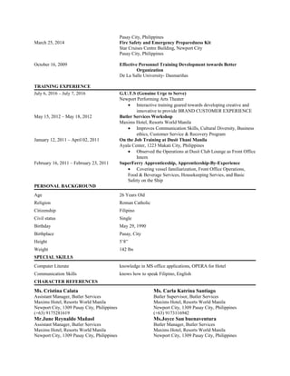 Charlon Rancap CV updated | PDF