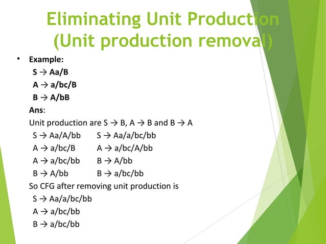 Simplifies And Normal Forms Theory Of Computation Ppt
