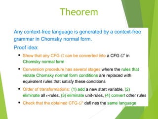 Simplifies and normal forms - Theory of Computation | PPT
