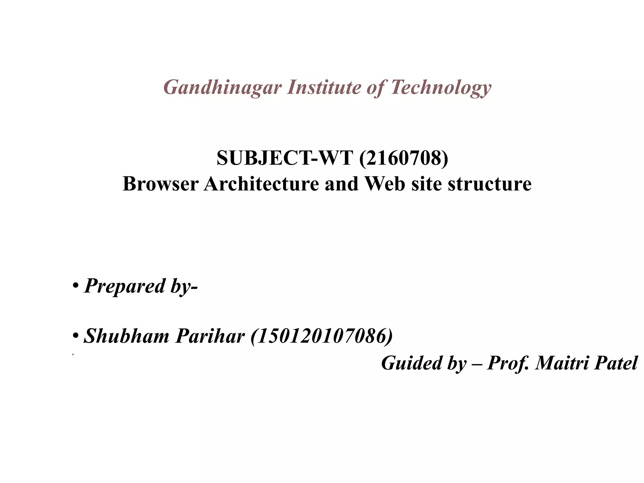 browse architecture and website structure | PPTX