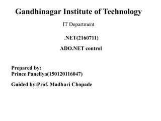 ADO.net control | PPT