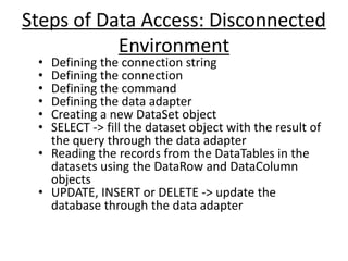 ADO.net control | PPT