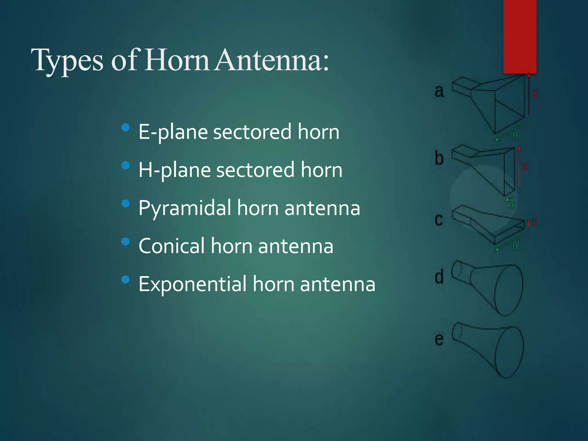 Various types of antenna used for transmitting and receiving | PPTX