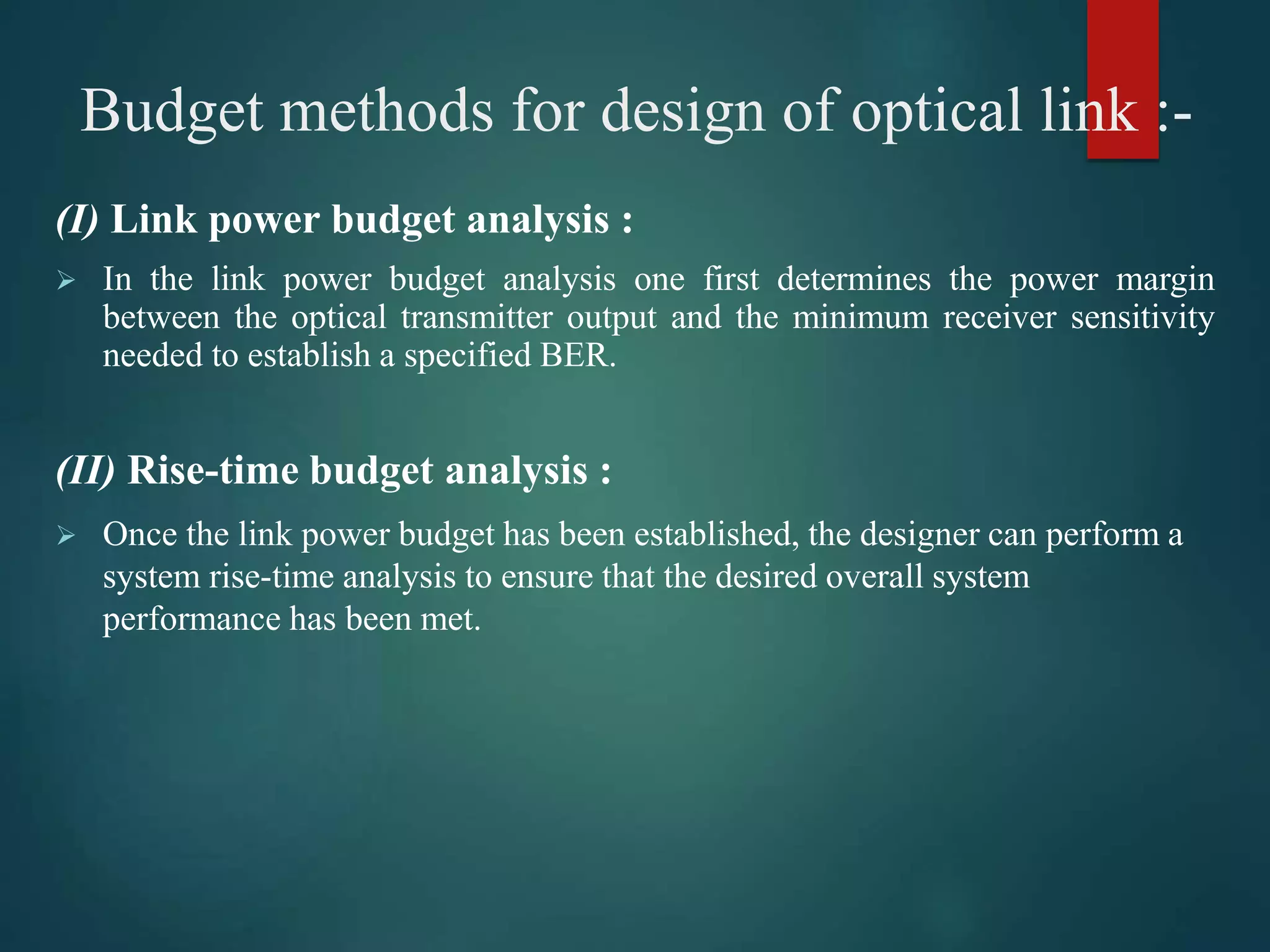 Transmission system used for optical fibers | PPTX
