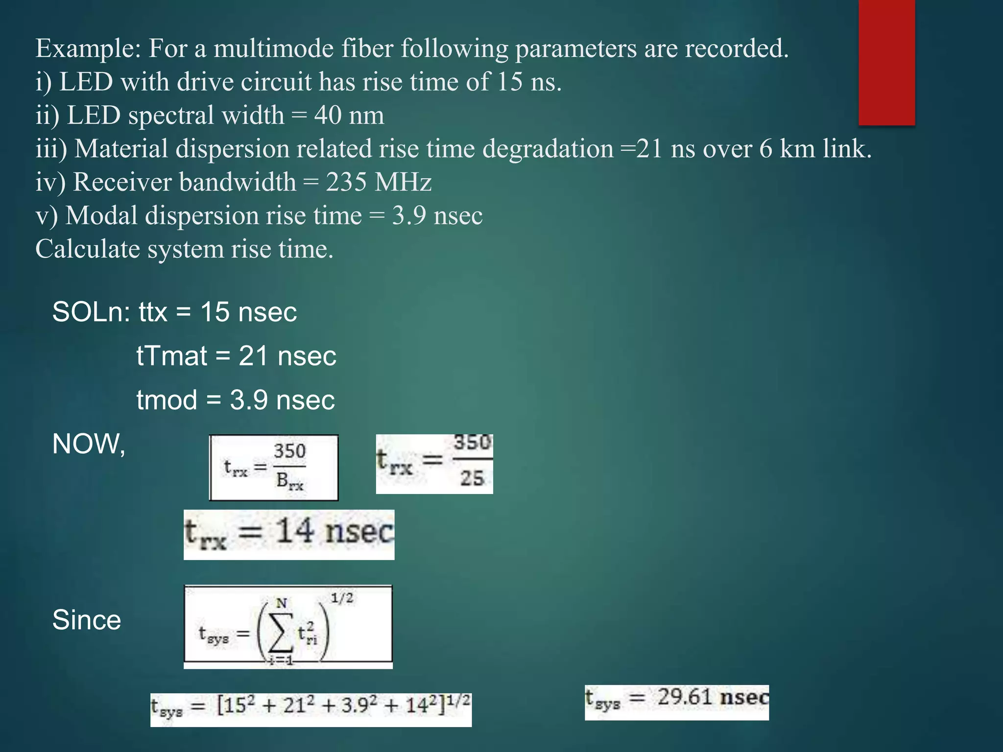 Transmission system used for optical fibers | PPTX
