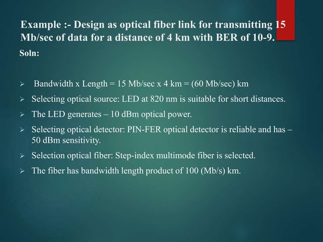 Transmission system used for optical fibers | PPTX