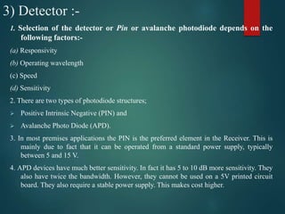 Transmission system used for optical fibers | PPTX