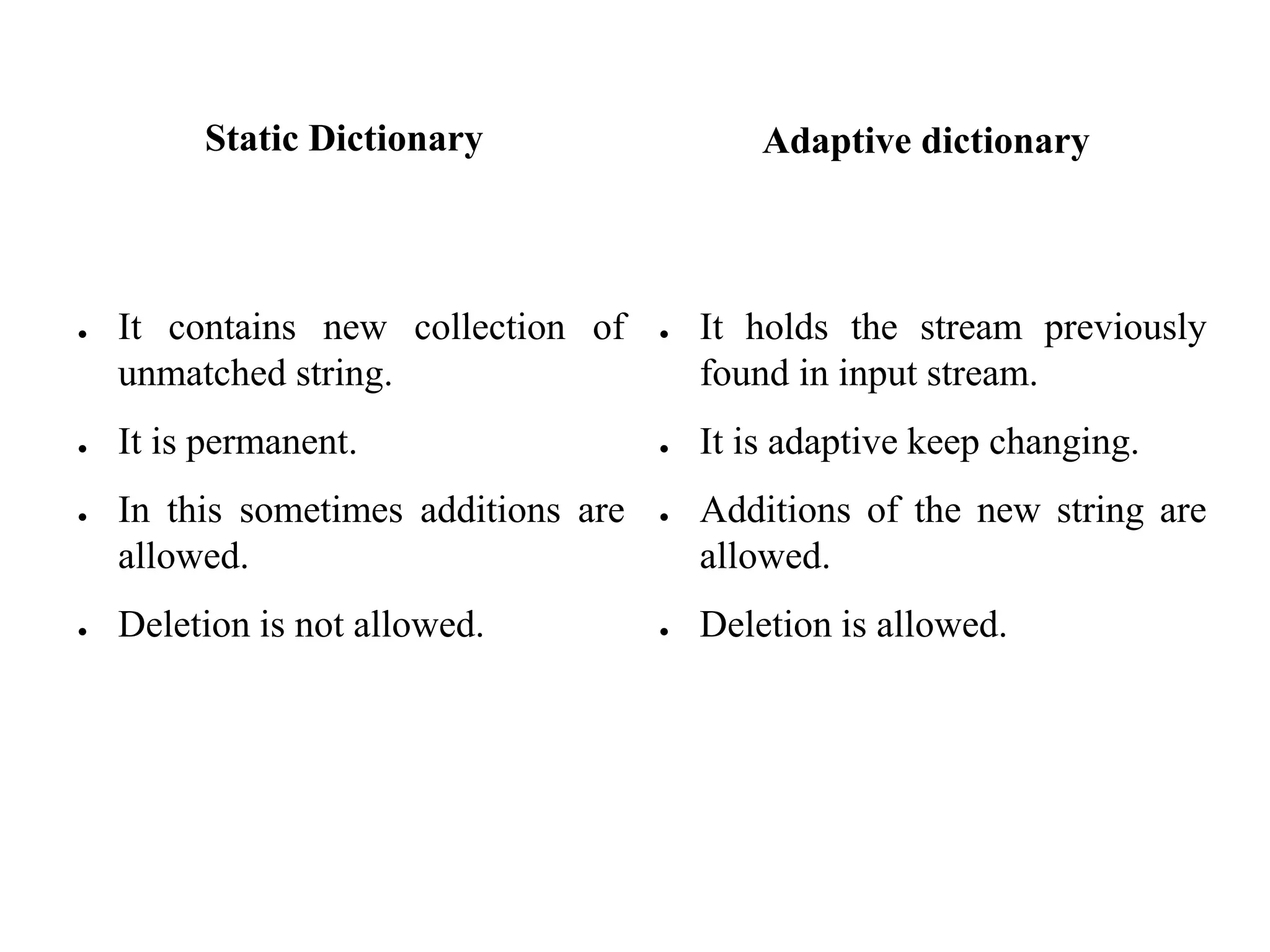 static dictionary | PPTX