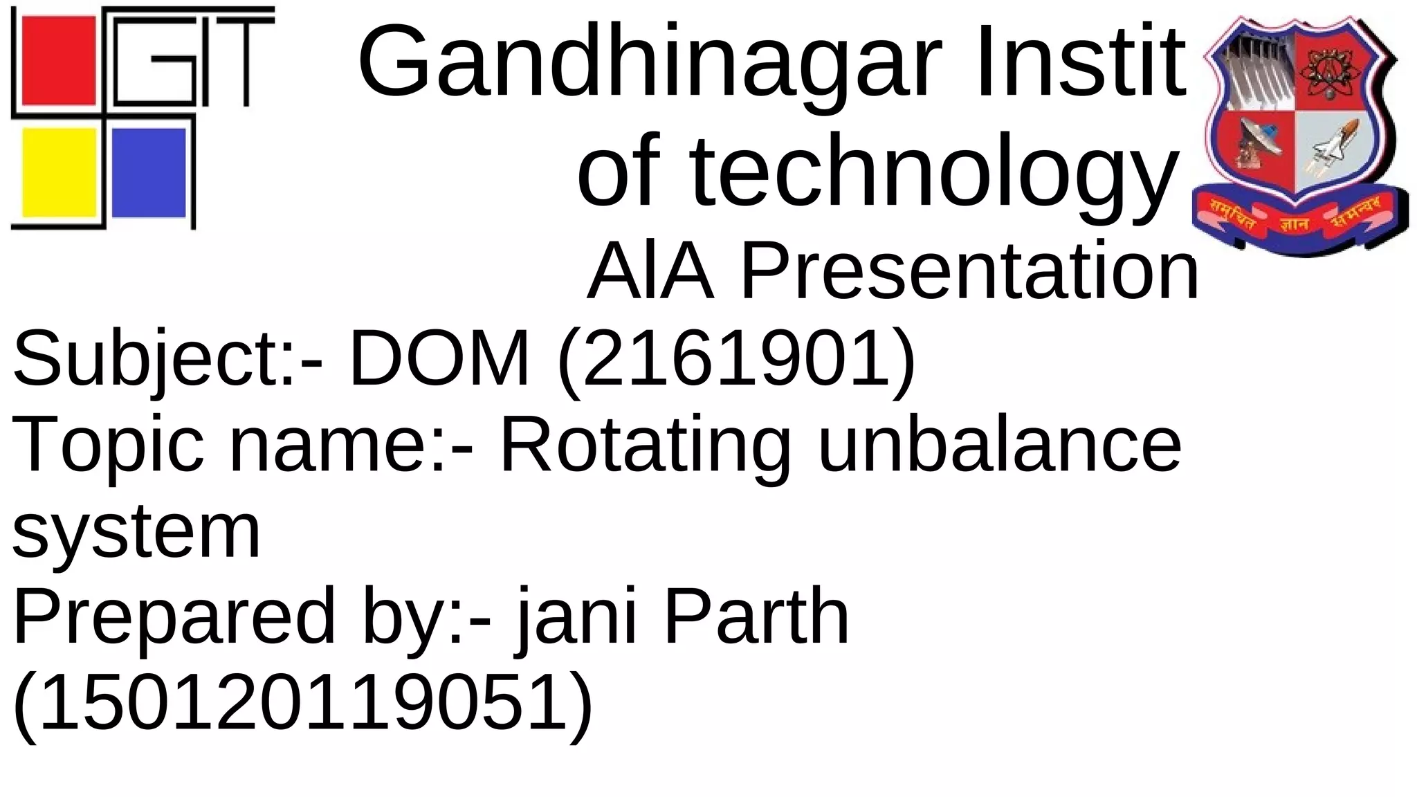Rotating unbalance system | PPT