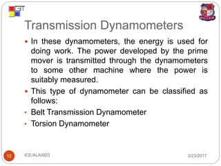 presentation on dynamometers | PPTX