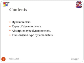 presentation on dynamometers | PPTX