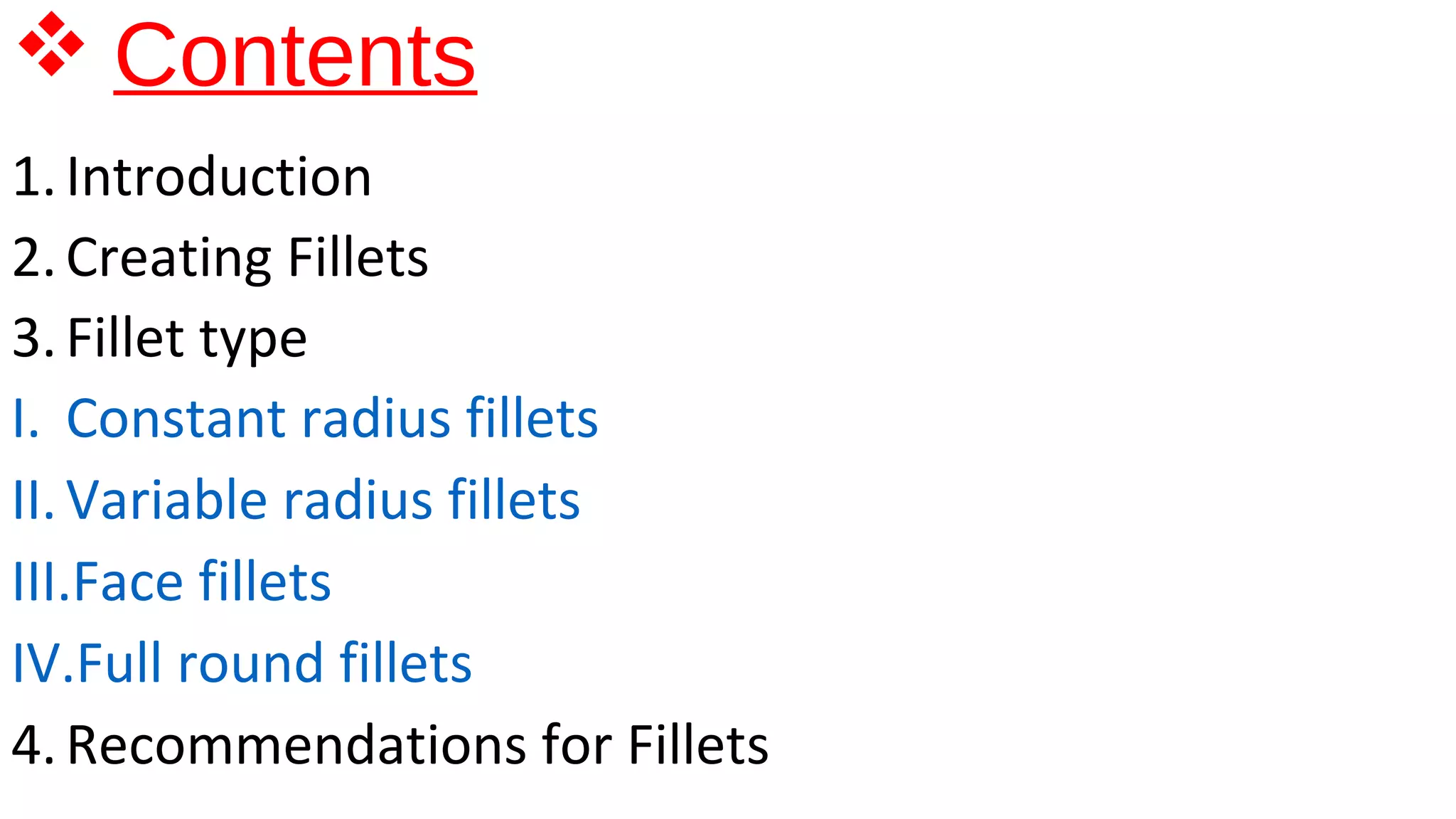Fillet feature in solid works | PPT
