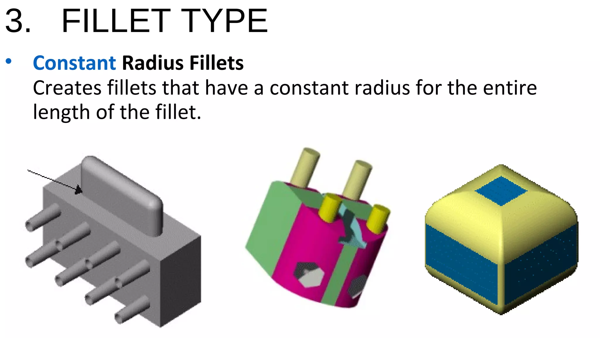Fillet feature in solid works | PPT