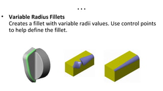 Fillet feature in solid works | PPT
